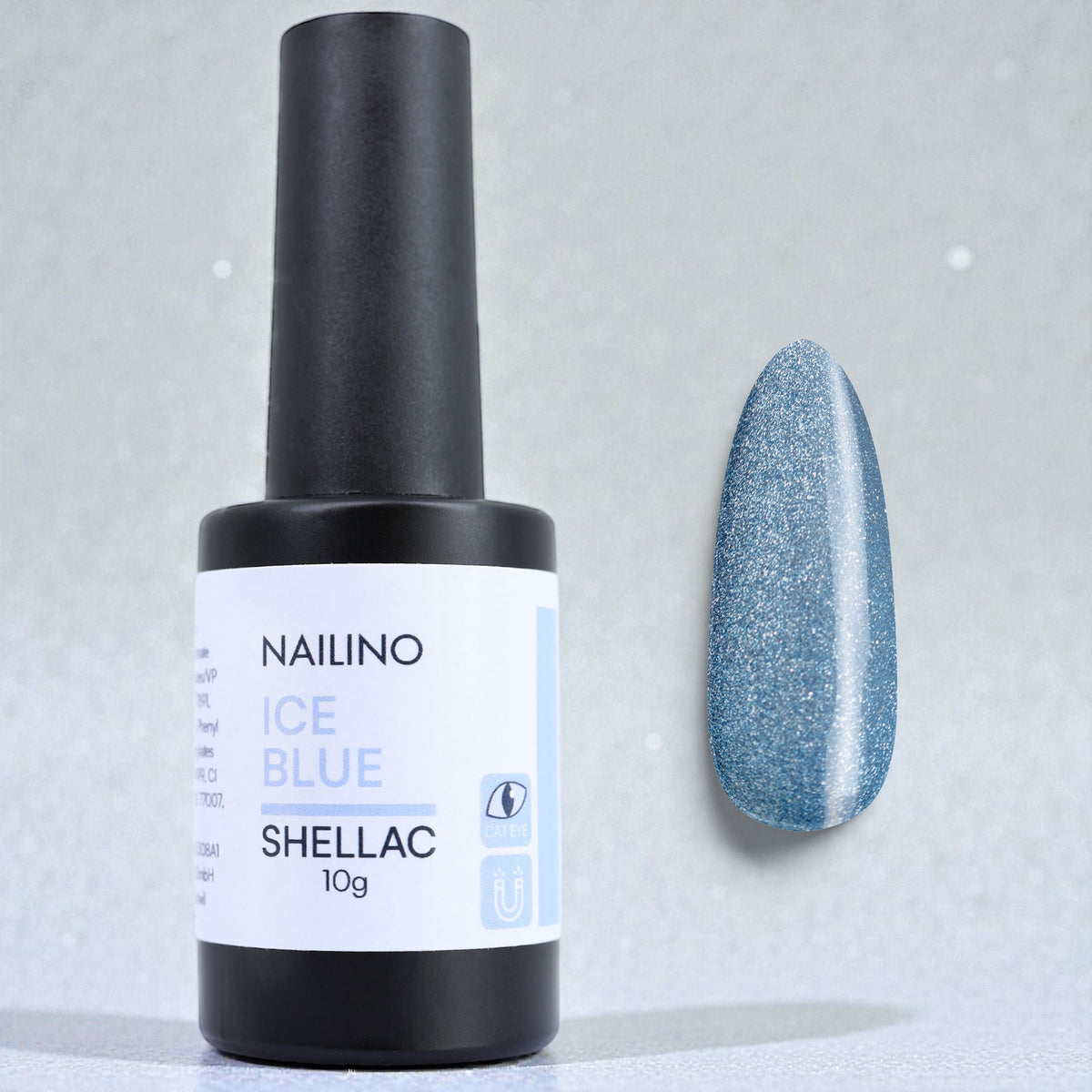 NAILINO Cat Eye Shellac - Ice Blue | Silver-blue 3D effect