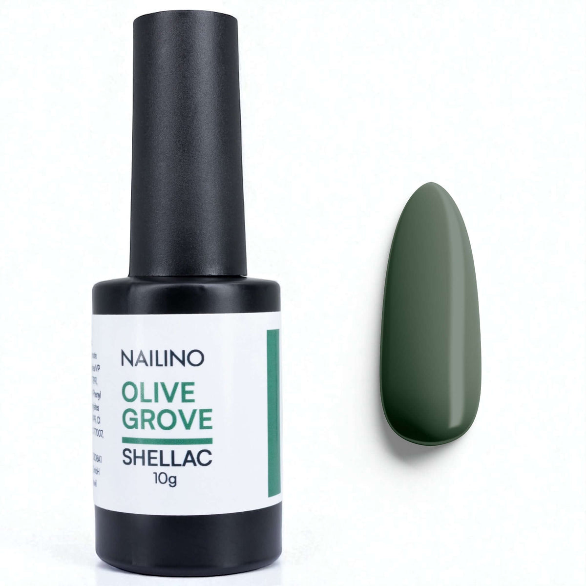 NAILINO Shellac Olive Grove – Olivgrün Gel Polish | Swiss Design