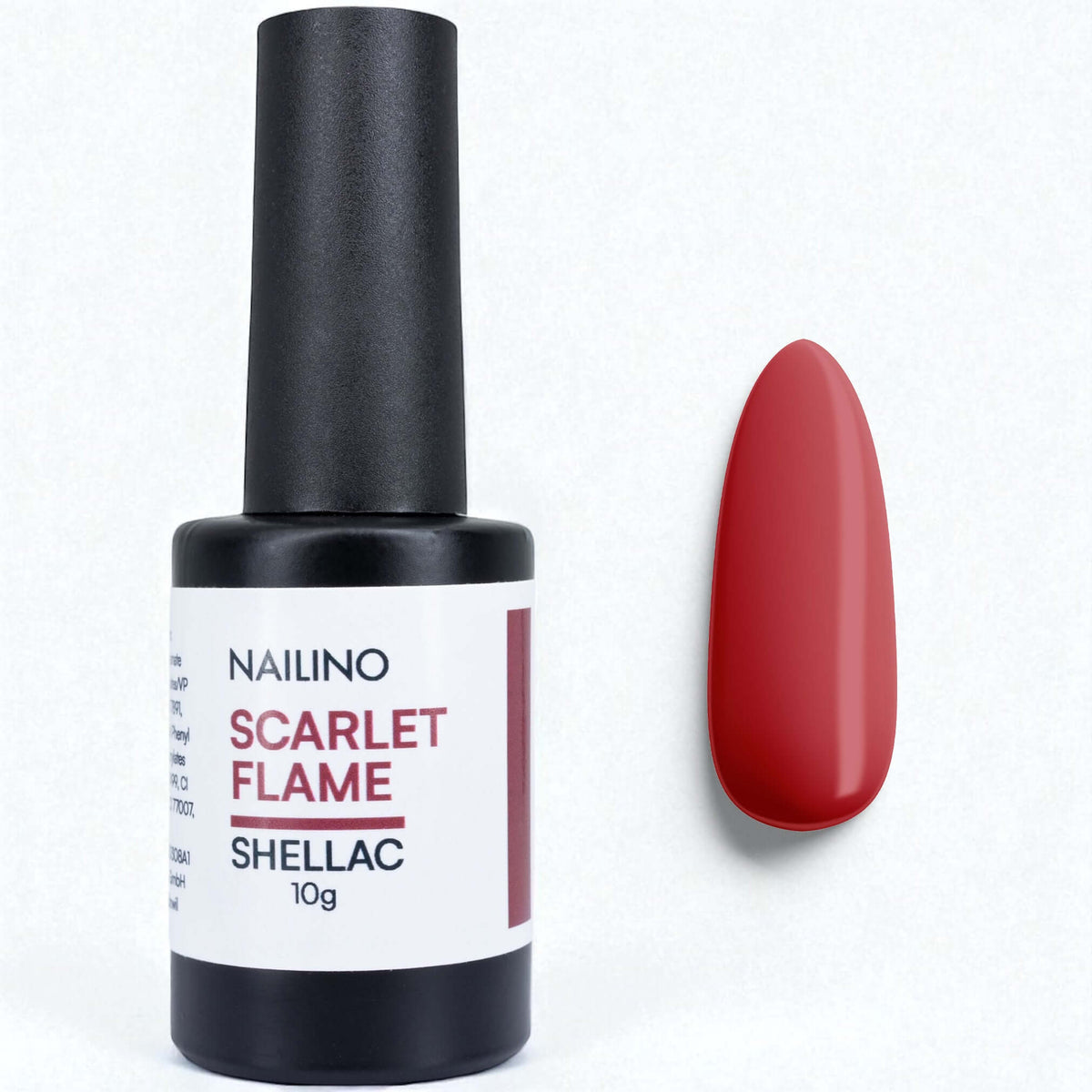 NAILINO Shellac Scarlet Flame - Roter Gel Polish | Swiss Design