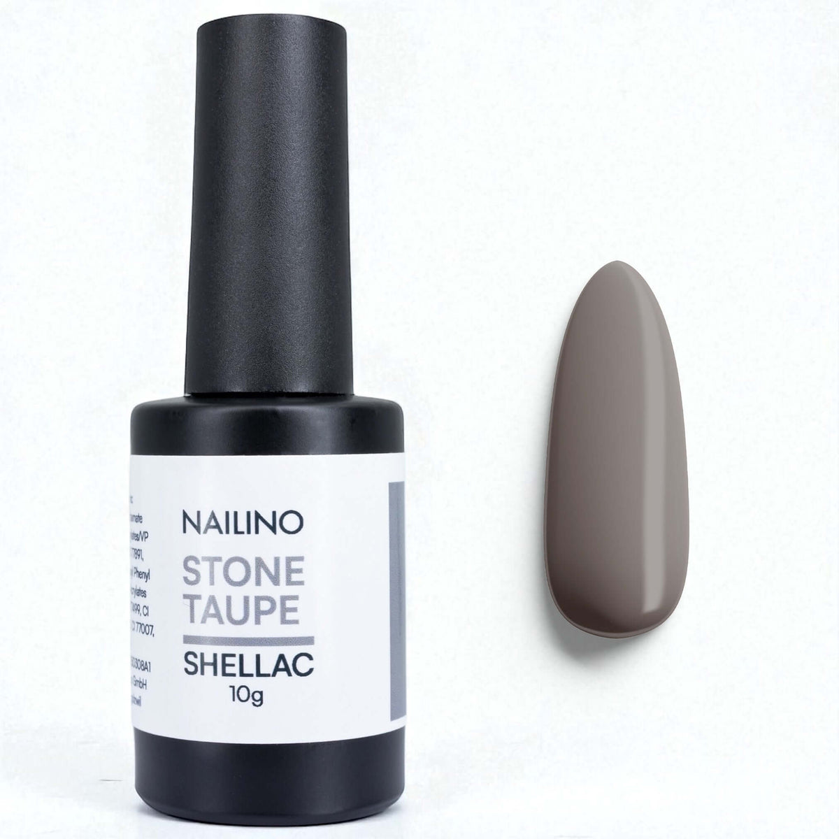 NAILINO Shellac Stone Taupe – Graues Nude Gel Polish | Swiss Design
